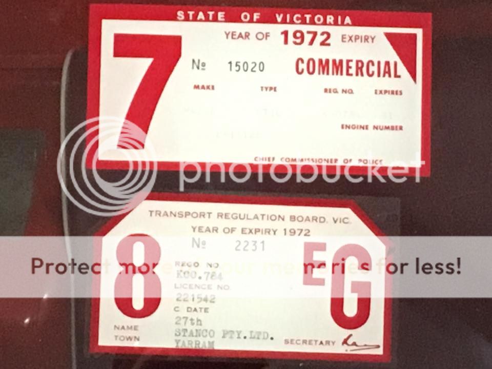 Old rego sticker I.D - Forum - Historic Commercial Vehicle Club of ...