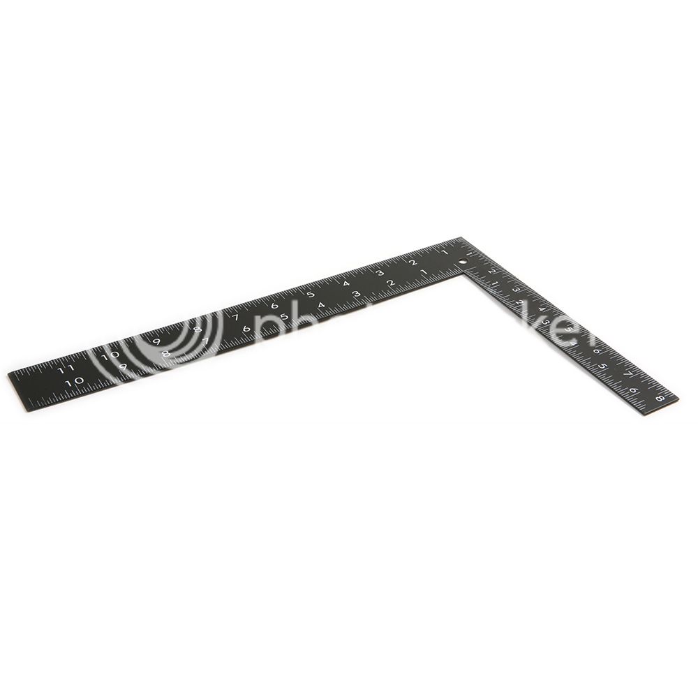 Right Angle Ruler Black Metal Ruler 30cm*20cm For Leathercraft ...